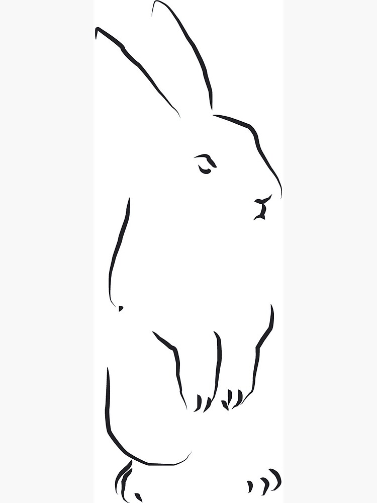 "Minimalist rabbit, bunny, Line art" Poster by krisztinaart | Redbubble