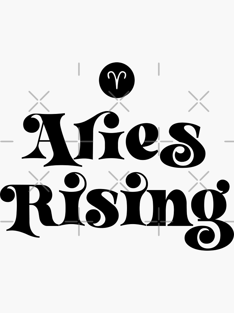 "ARIES RISING Astrology Zodiac Sign and Symbol" Sticker for Sale by ...