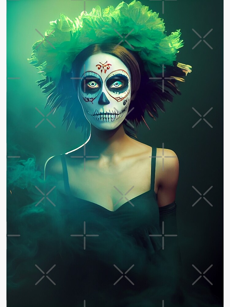 "Scary Day of The Dead Mask" Poster for Sale by MarkColeImaging | Redbubble