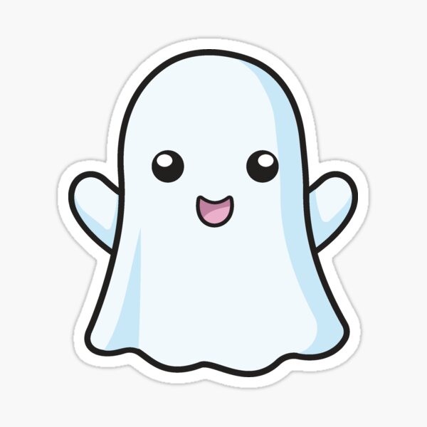"BOO the cute ghost" Sticker for Sale by Misfit518 | Redbubble