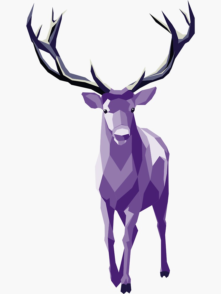 "Geometric Stag" Sticker for Sale by SarcasticBadger | Redbubble