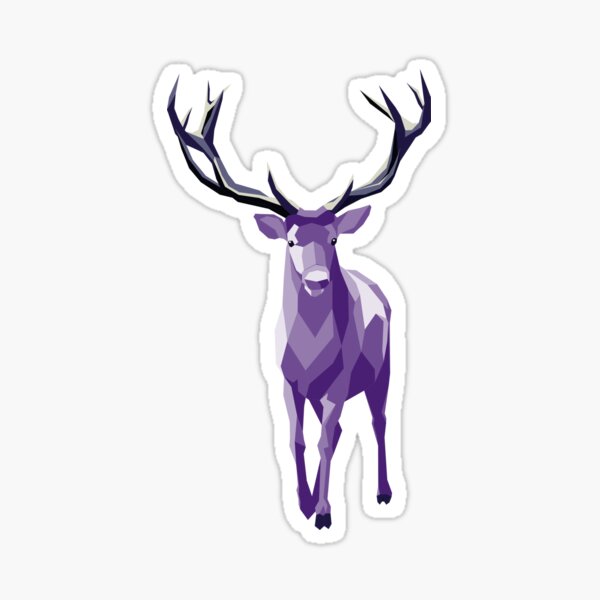 "Geometric Stag" Sticker for Sale by SarcasticBadger | Redbubble