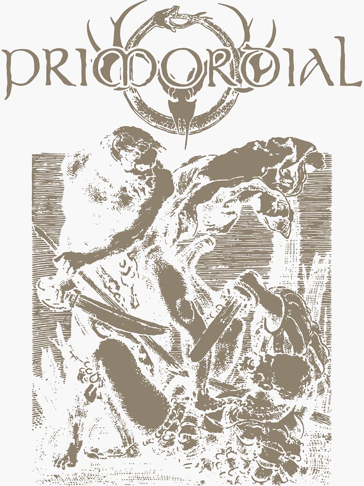 "PRIMORDIAL BAND" Sticker for Sale by KaileeCummer | Redbubble