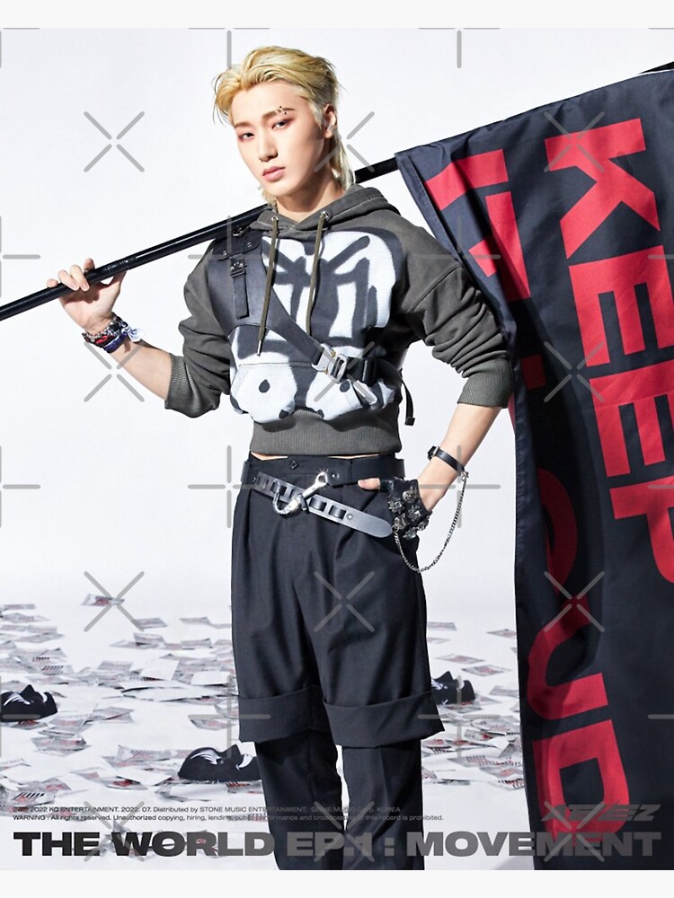 "ATEEZ SAN" Sticker for Sale by VictoriaKorean | Redbubble