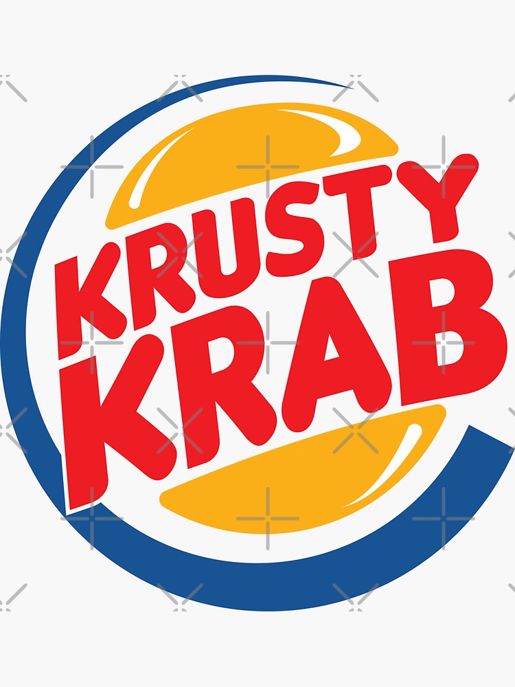 "Krusty Krab " Sticker for Sale by ltstnsmerch | Redbubble