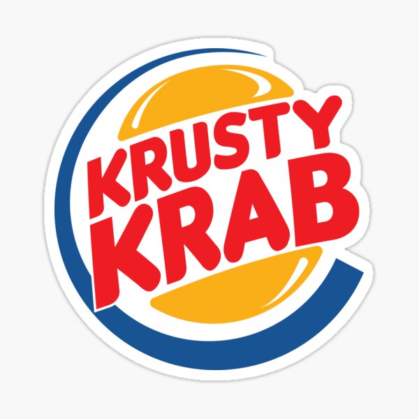 "Krusty Krab " Sticker for Sale by ltstnsmerch | Redbubble
