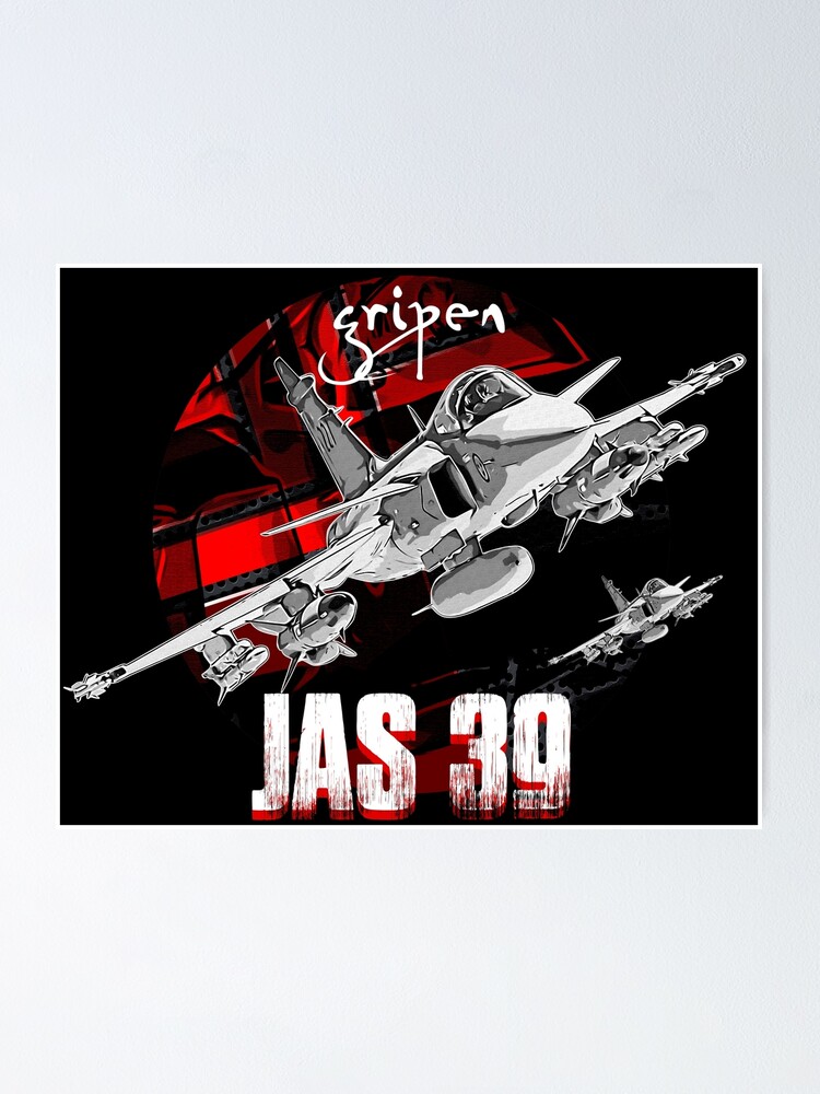 "Gripen JAS-39 Swedish Fighterjet Aircraft" Poster for Sale by ...