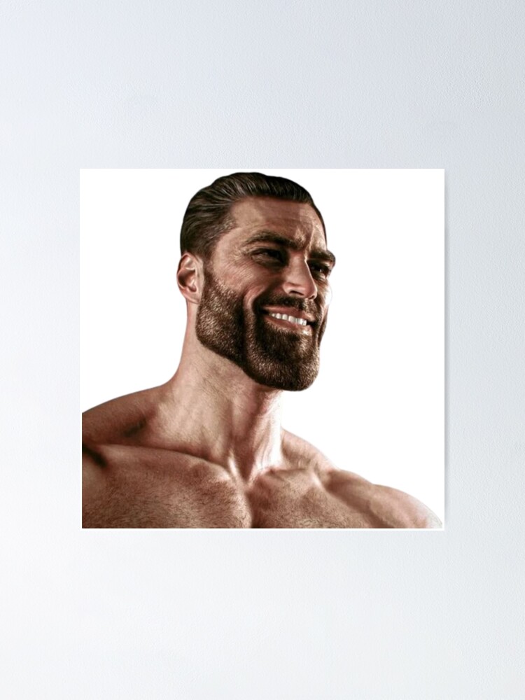 "gigachad Sticker" Poster for Sale by redaelorfi13 | Redbubble