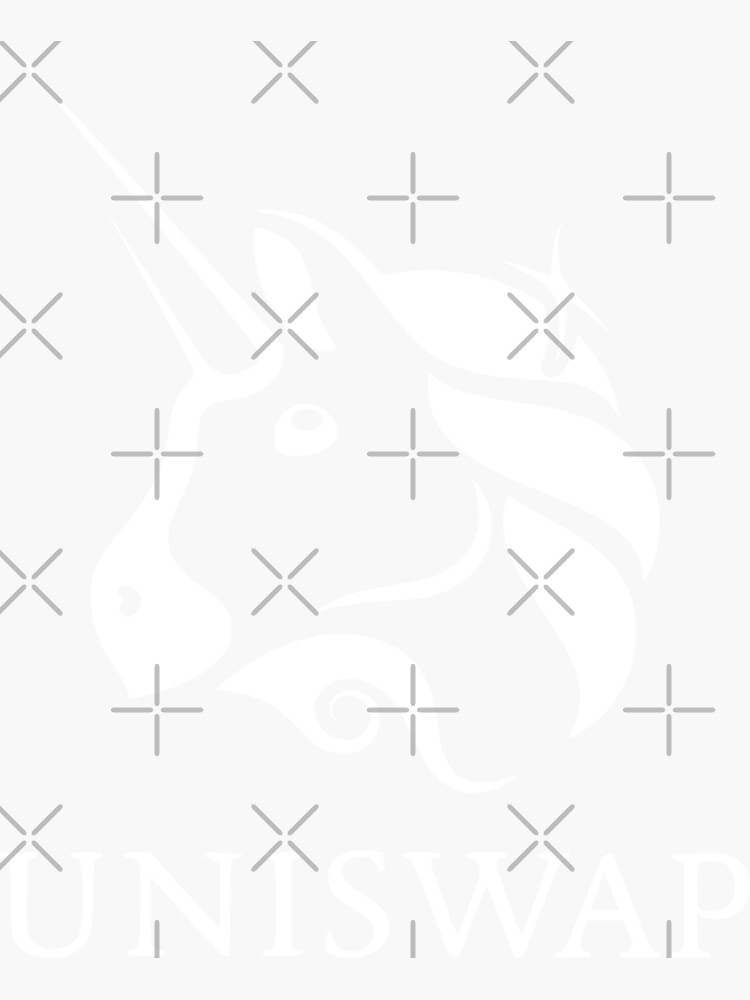 "Uniswap UNI Crypto Altcoin - Clean White Logo with Text Logo" Sticker ...