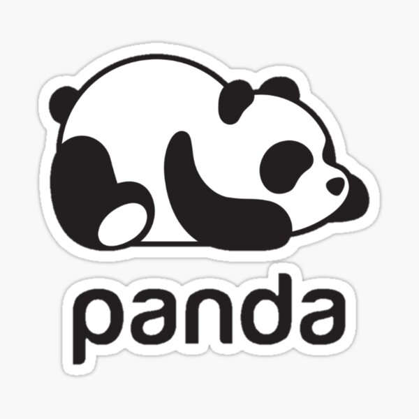 "Cute lazy little panda." Sticker for Sale by Fufustyle | Redbubble