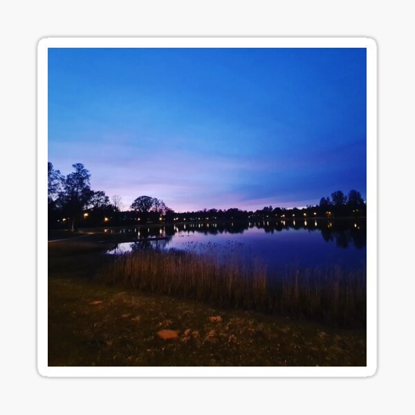 "Linneryd Blue Evening" Sticker for Sale by Chaluzu | Redbubble