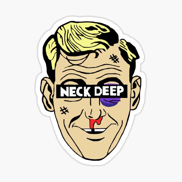"Neck Deep "Face Art"" Sticker for Sale by Zeemaliks | Redbubble