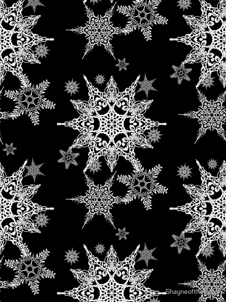 "Skull Snowflakes Goth Holiday" Graphic T-Shirt Dress for Sale by ...