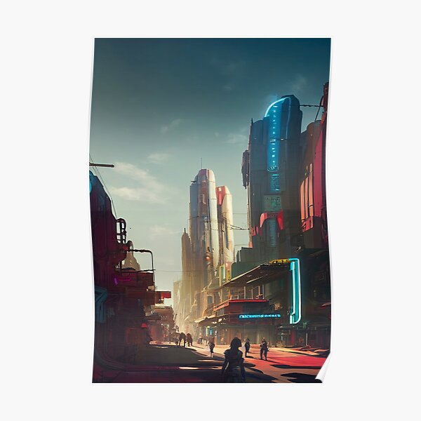"Cyberpunk City Series" Poster for Sale by VISIONARTIST | Redbubble