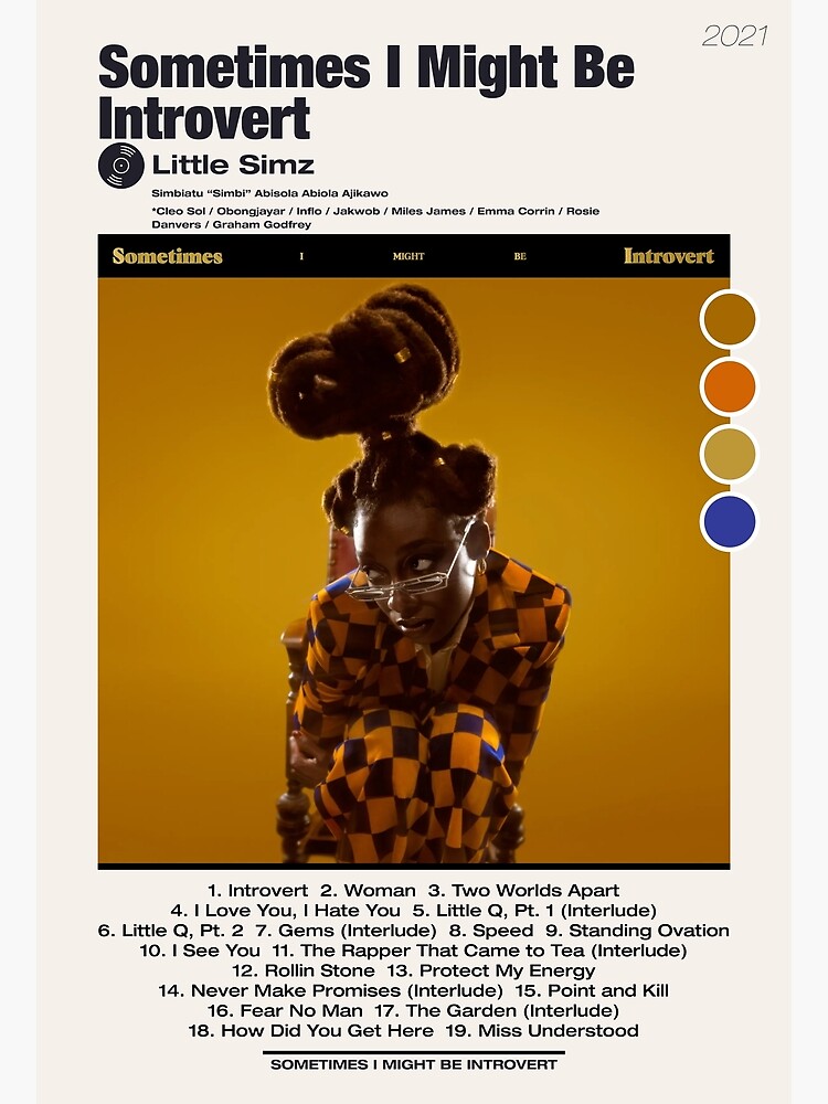 "SOMETIMES I MIGHT BE INTROVERT Little Simz tracklist & poster ...