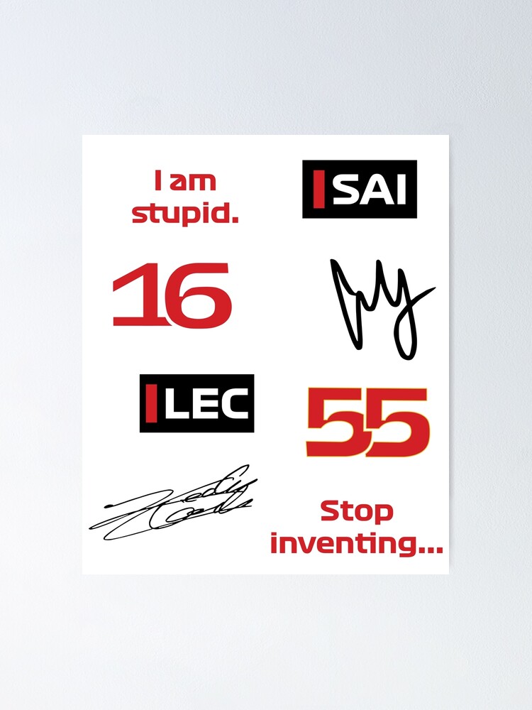 "Ferrari Sticker Pack 2022" Poster for Sale by demhan | Redbubble