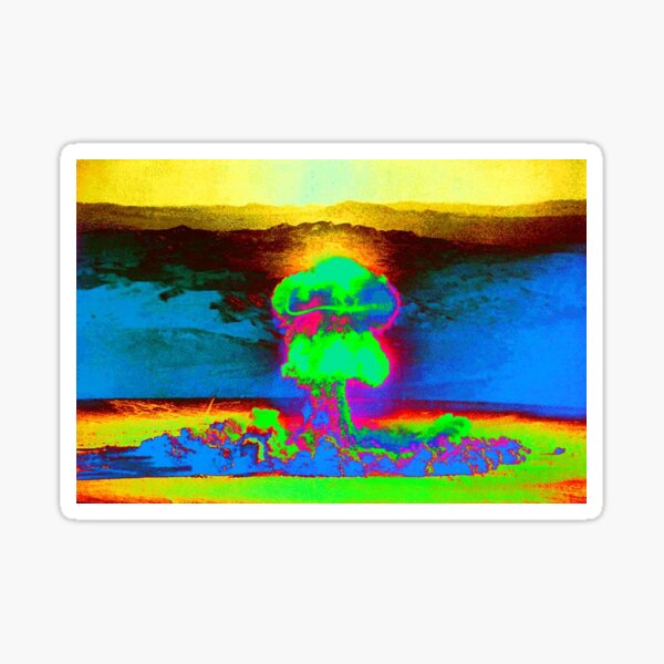 "Neon Atomic Bomb" Sticker for Sale by theblakex | Redbubble