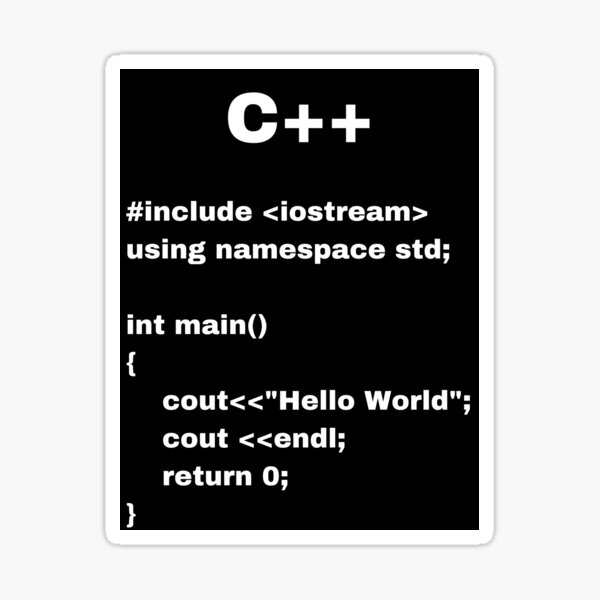 "C++ coding language" Sticker for Sale by Your-article | Redbubble