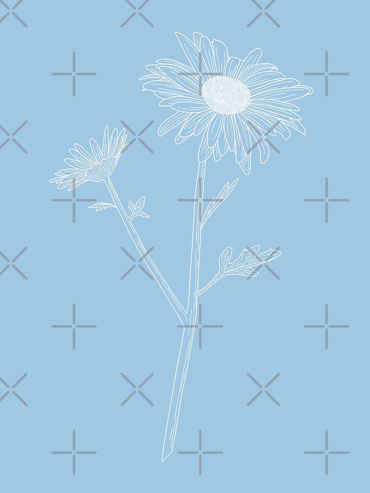 "White Daisy Fine Line Drawing" Poster for Sale by BluebellPainter ...