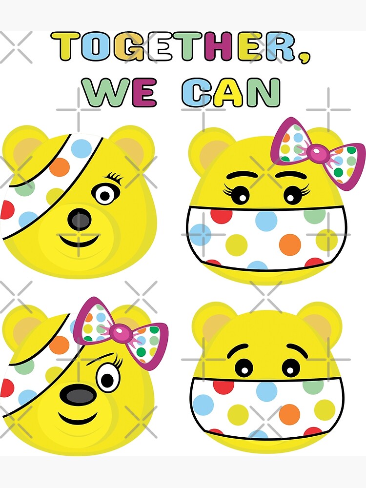 "Pudsey bear face Stickers - 2022 - Together we can" Art Print for Sale ...
