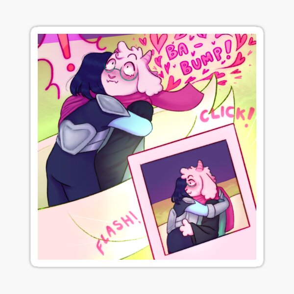 Kris And Ralsei Tunnel Of Love Hug Sticker For Sale By Melachae Art Redbubble