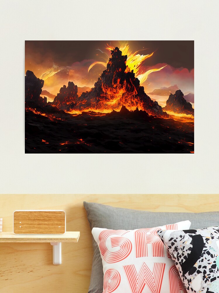 Blazgear Wall Volcanic Impact Burning Flaming Volcano Genshin Impact