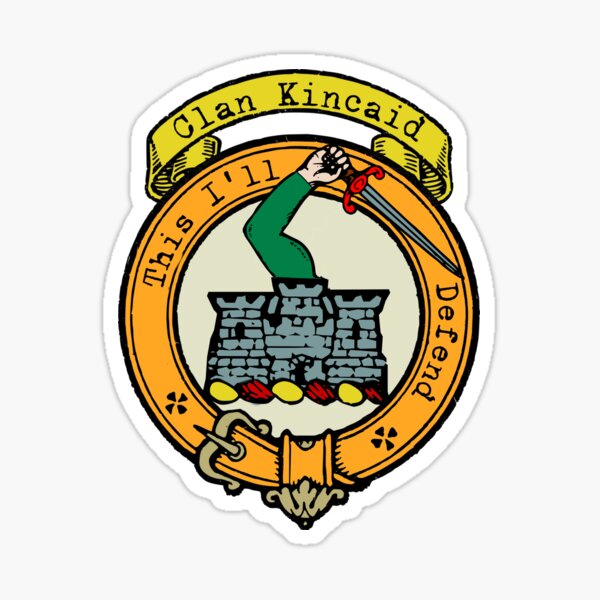 "Kincaid Clan Surname crest" Sticker for Sale by ljrigby | Redbubble