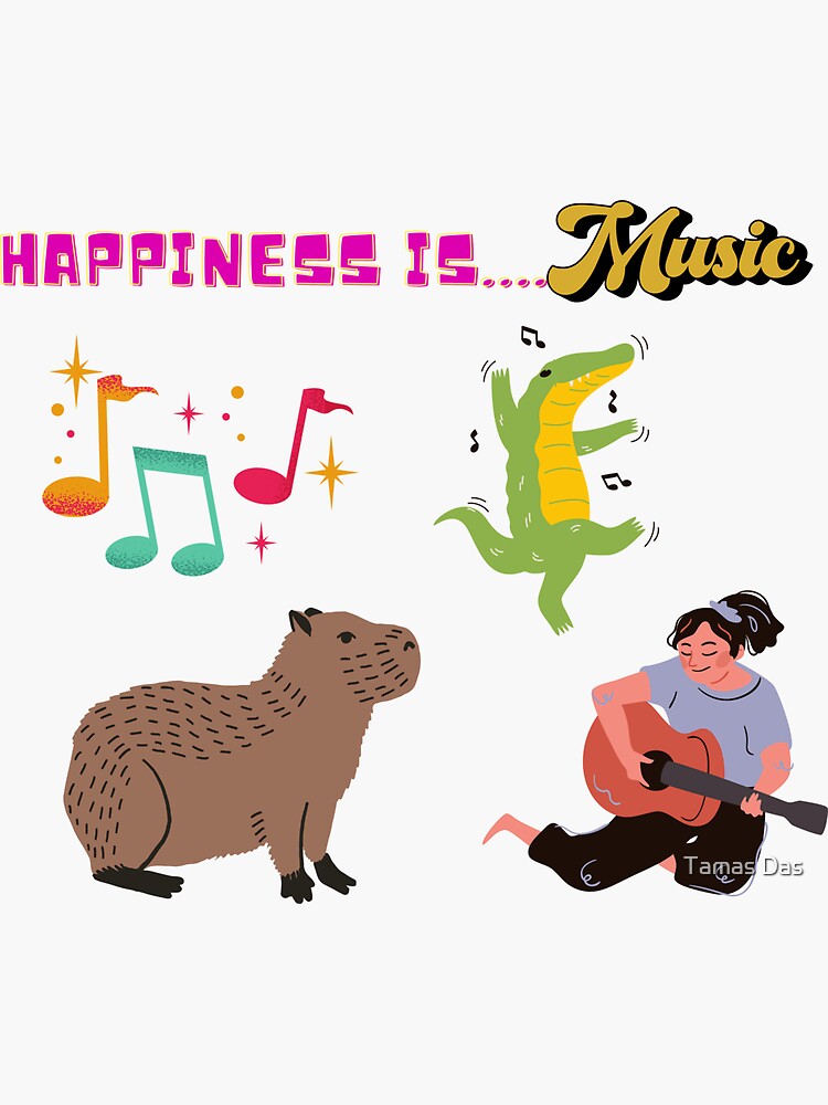 " Music Capybara & Crocodile ,capybara lovers,capybara and alligator ...