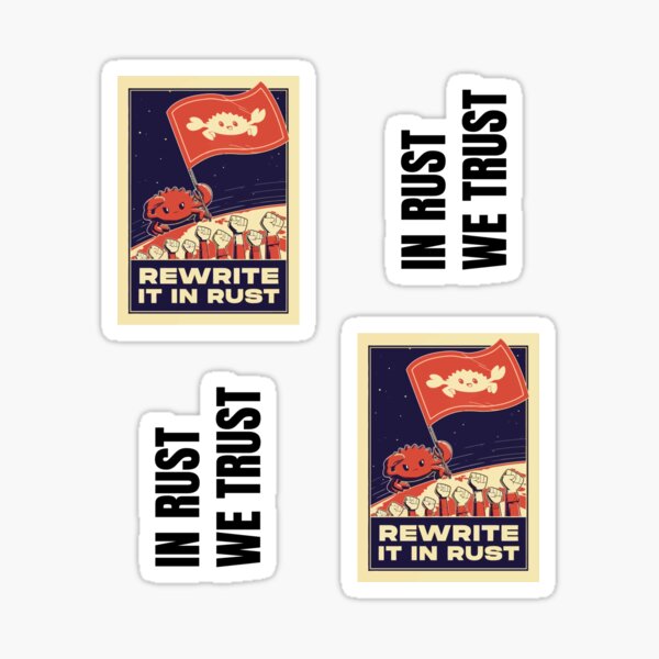 "Rewrite It In Rust - Rust Programming" Sticker for Sale by ...
