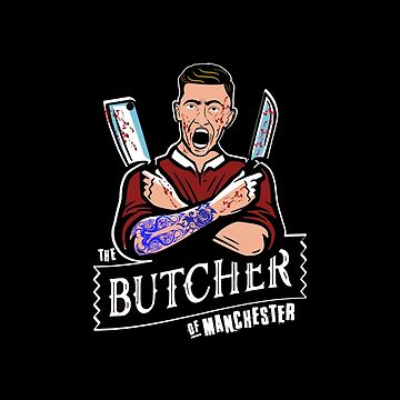 "The Butcher of Manchester Lisandro Martinez White" Sticker for Sale by ...