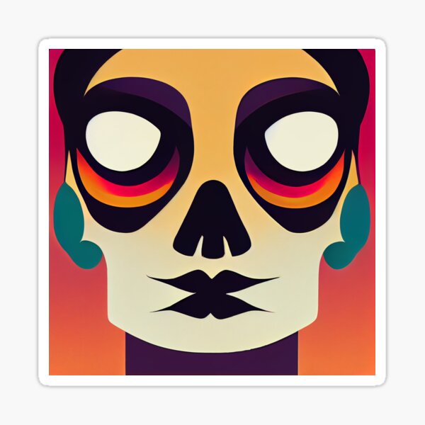 "Calavera" Sticker for Sale by rovtobuno | Redbubble