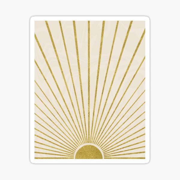 "Boho Sun Gold Sunrays Elegant" Sticker for Sale by trajeado14 | Redbubble