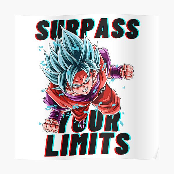 Póster «Goku Super Saiyan Blue Kaioken x20 / Supera tus límites» de ...