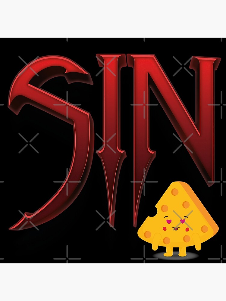 "Eat Cheese and Sin. Unique design.Best street art quote with cute ...