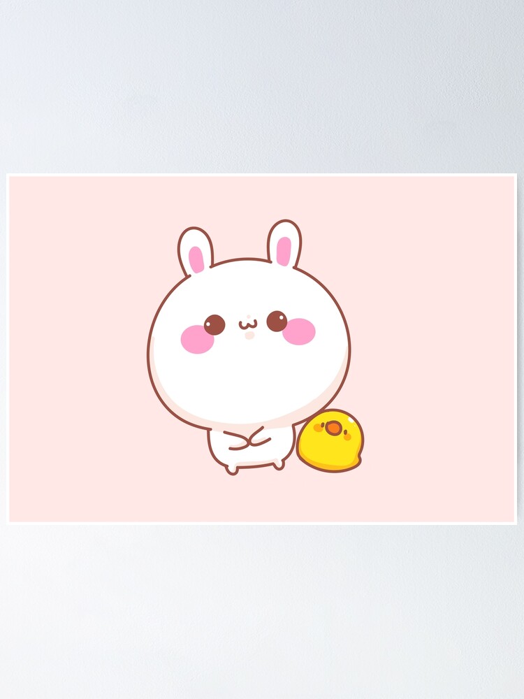 "Cute Anime Bunny and Duck Friends" Poster for Sale by RepublicOfFire ...