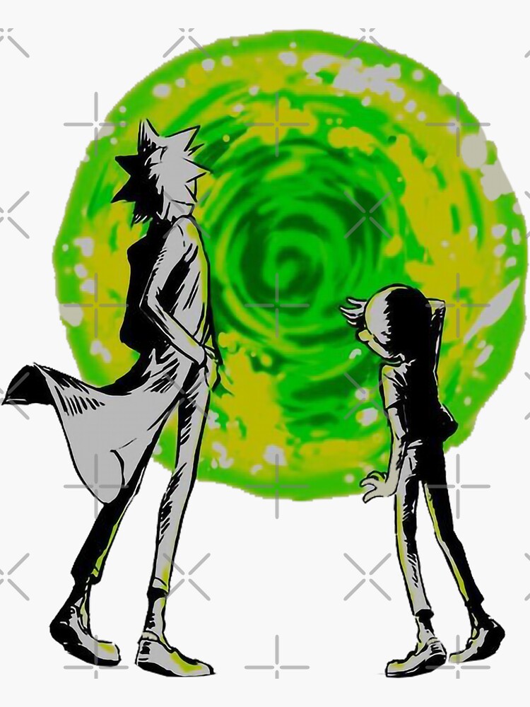 "Rick and morty portal" Sticker for Sale by Pahancrazzy | Redbubble