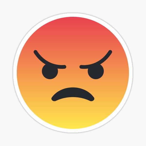 "Angry emoji" Sticker for Sale by malaykakkad | Redbubble