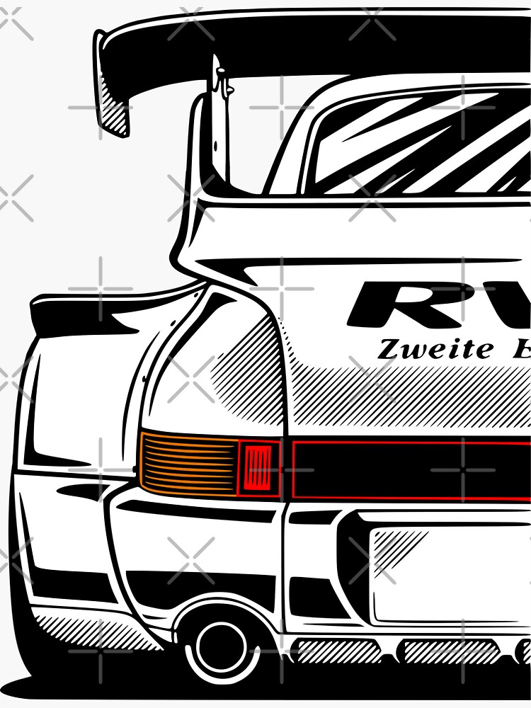 "Classic 911 964 RWB JDM Oldtimer Car" Sticker for Sale by ...