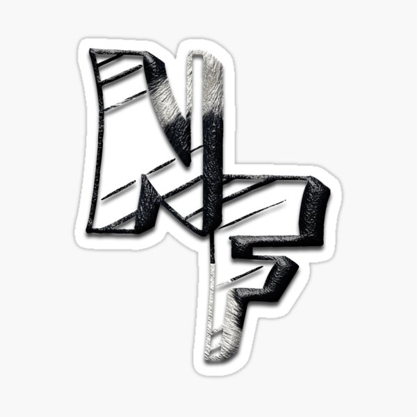 "Double Monogram - NF" Sticker for Sale by Studio-CFNW11 | Redbubble