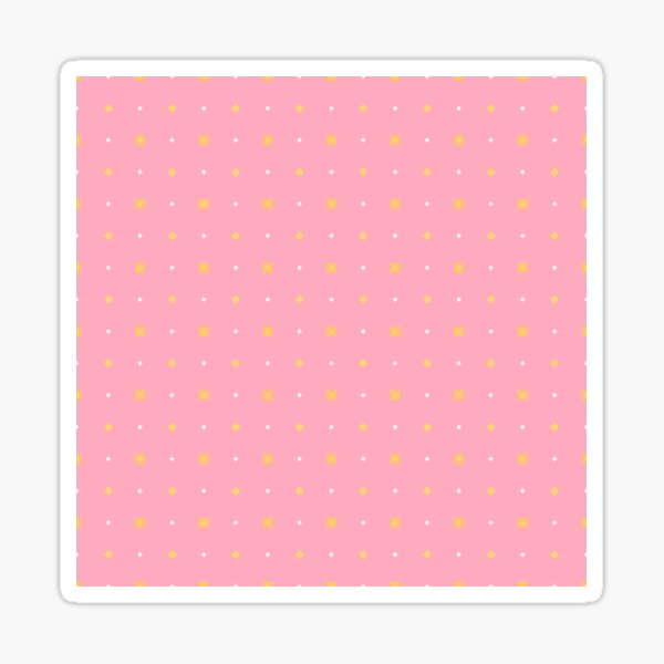 "White Stars Yellow Circles in Pink Pattern" Sticker for Sale by ...