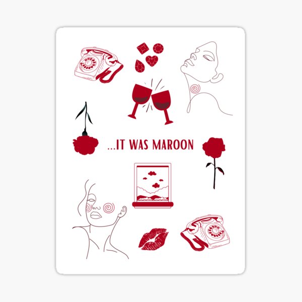 "Taylor Swift - Midnights - Maroon" Sticker for Sale by Willow-And-Ivy ...