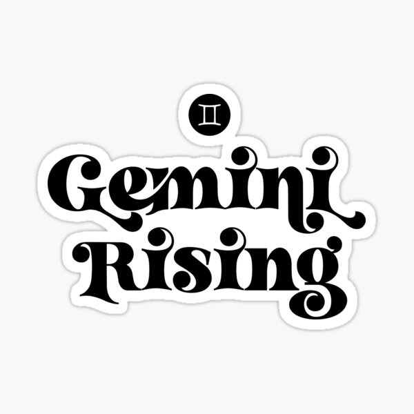 "GEMINI RISING Astrology Zodiac Sign and Symbol" Sticker for Sale by ...