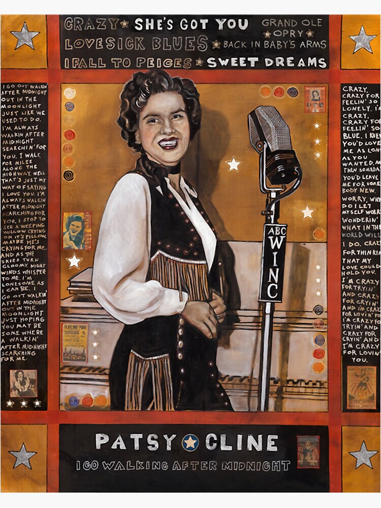 "Patsy Cline" Sticker for Sale by elfrink09mmib | Redbubble