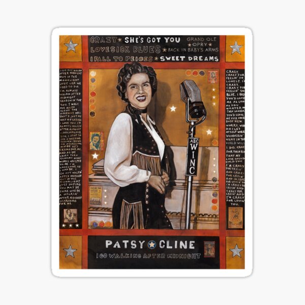 "Patsy Cline" Sticker for Sale by elfrink09mmib | Redbubble
