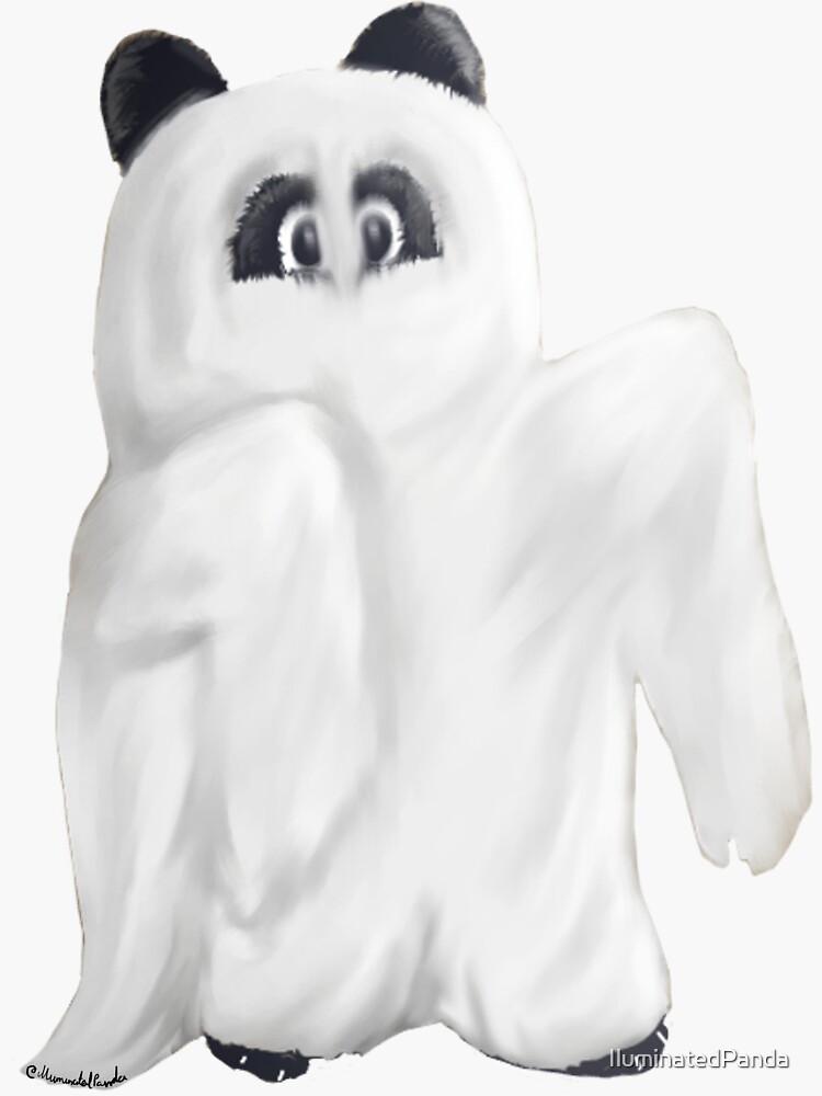 "Panda Ghost" Sticker for Sale by IluminatedPanda | Redbubble
