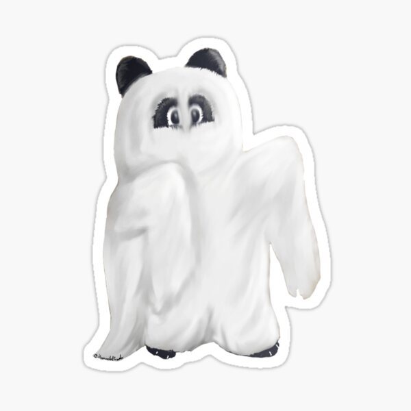 "Panda Ghost" Sticker for Sale by IluminatedPanda | Redbubble