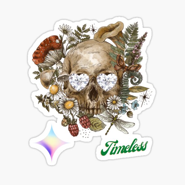 "Timeless Skull" Sticker for Sale by RonelM | Redbubble