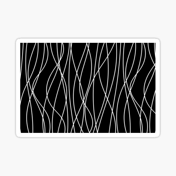 "Black and White Abstract Vertical Stripe Design Pattern" Sticker for ...