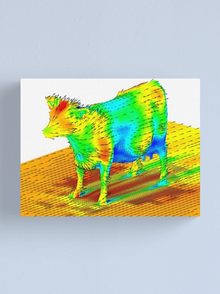 "Aerodynamics of a Cow" Canvas Print by Stygglytuff | Redbubble