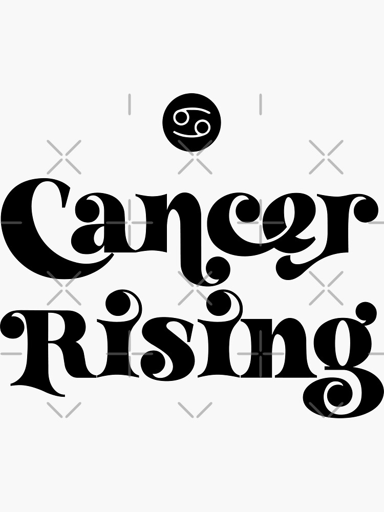 "CANCER RISING Astrology Zodiac Sign and Symbol" Sticker for Sale by ...
